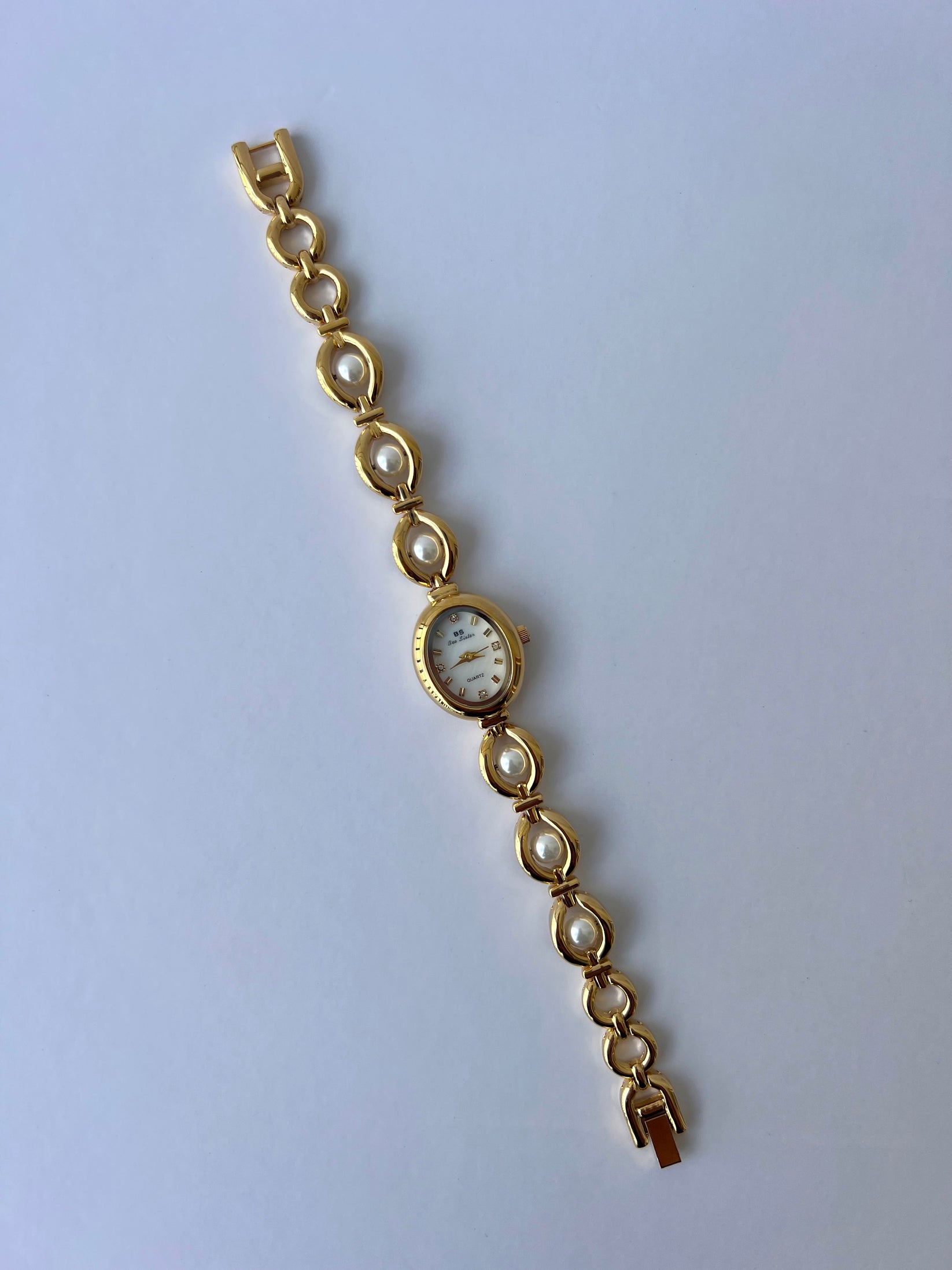 Vintage Pearl Drop Gold Womens Watch Dainty Small Face – JordanTaylor