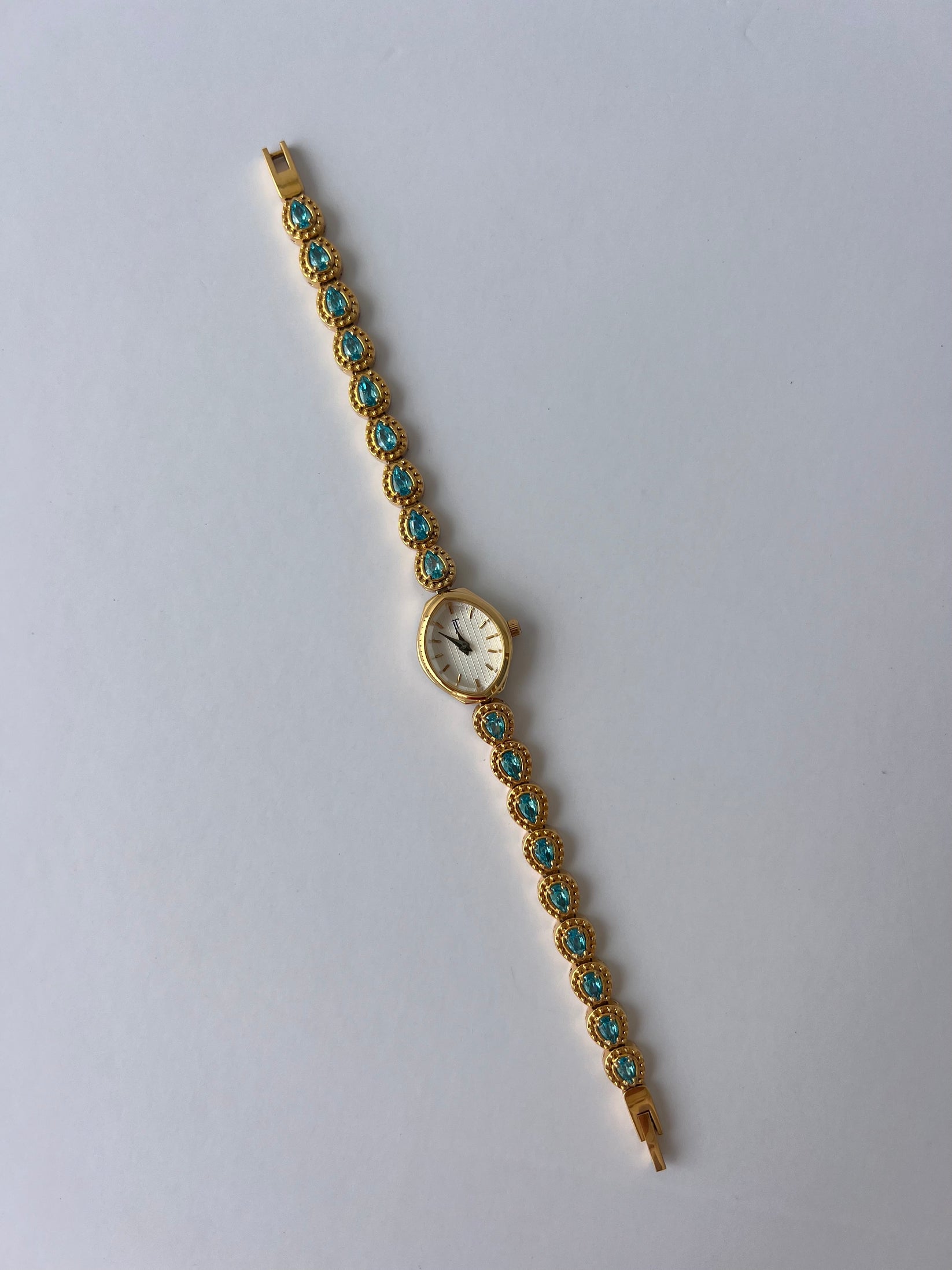 Jo Jasmine Vintage Blue Diamond Gold Women’s Watch Dainty – JordanTaylor